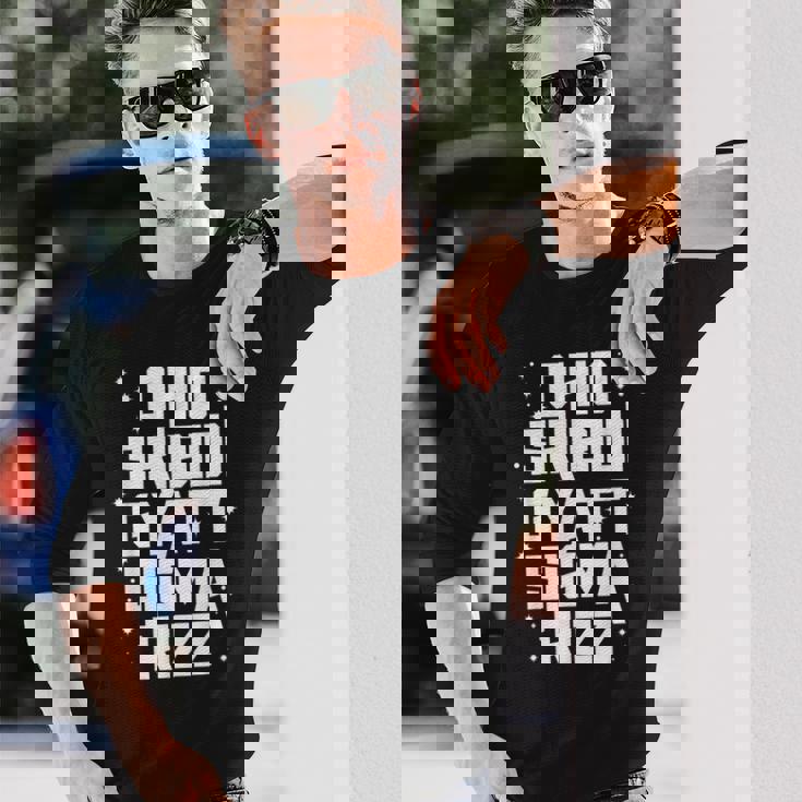 Skibidi Rizz Gyatt Ohio Sigma Rizzler Toilet Meme Long Sleeve T-Shirt - Thegiftio