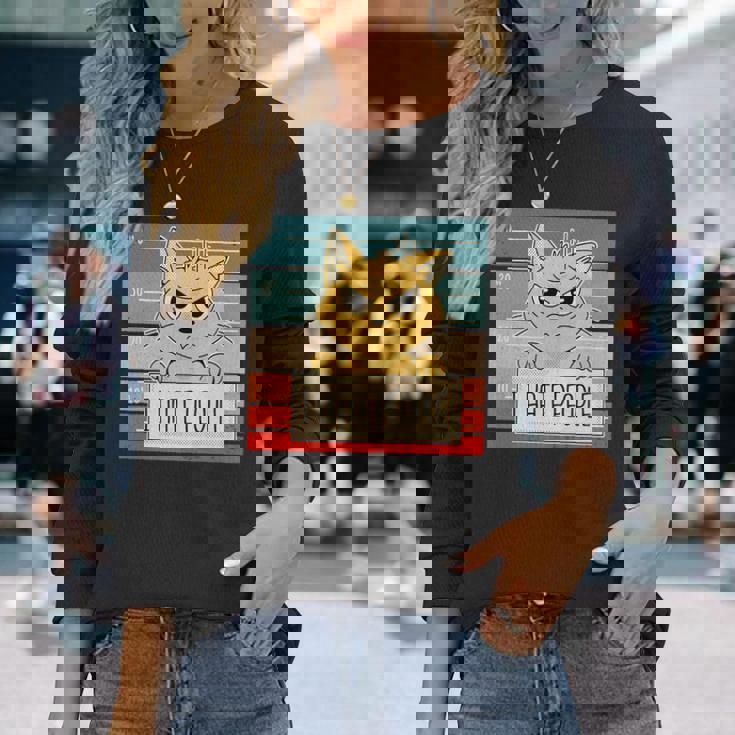 Cat Prison Jail Prisoner Bad Kitty Mugshot I Hate People Premium Long ...