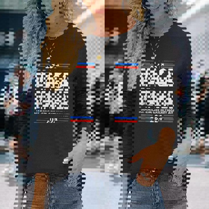 Maha Maga Make America Healthy Great Again Trump Kennedy Long Sleeve T ...