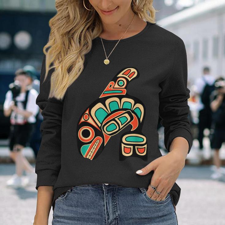 Pacific Northwest Orca Whale Native American Haida Tribal Long Sleeve T ...