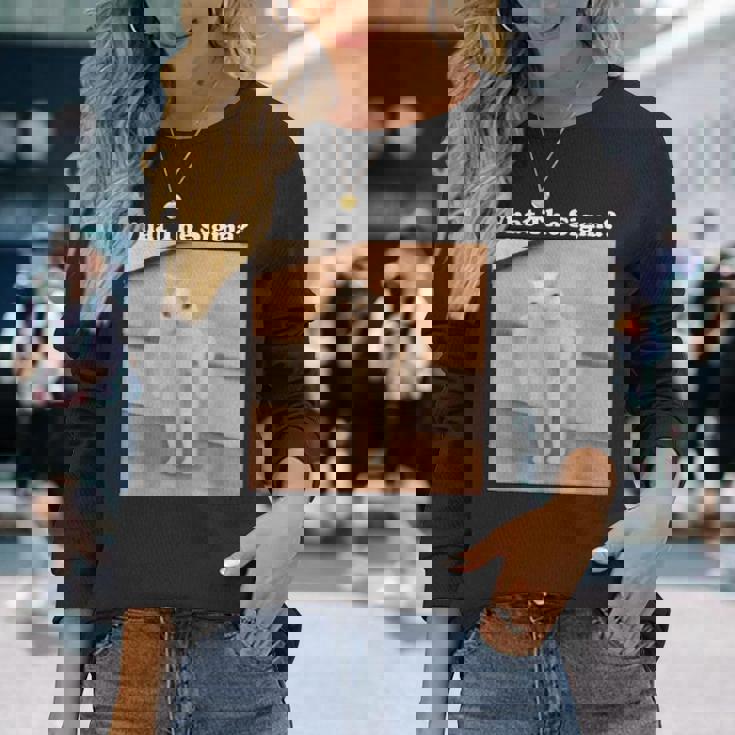 What Sigma Meme Cat Meme Internet Memes Meme Gen Z Pun Long Sleeve T ...