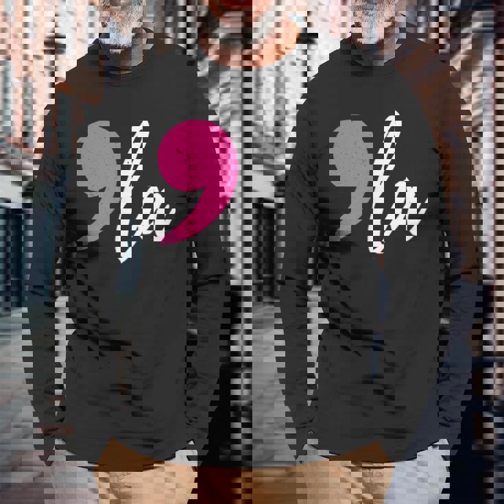 Comma-La Vote For Childless Cat Ladies Harris 2024 Pocket Long Sleeve T ...