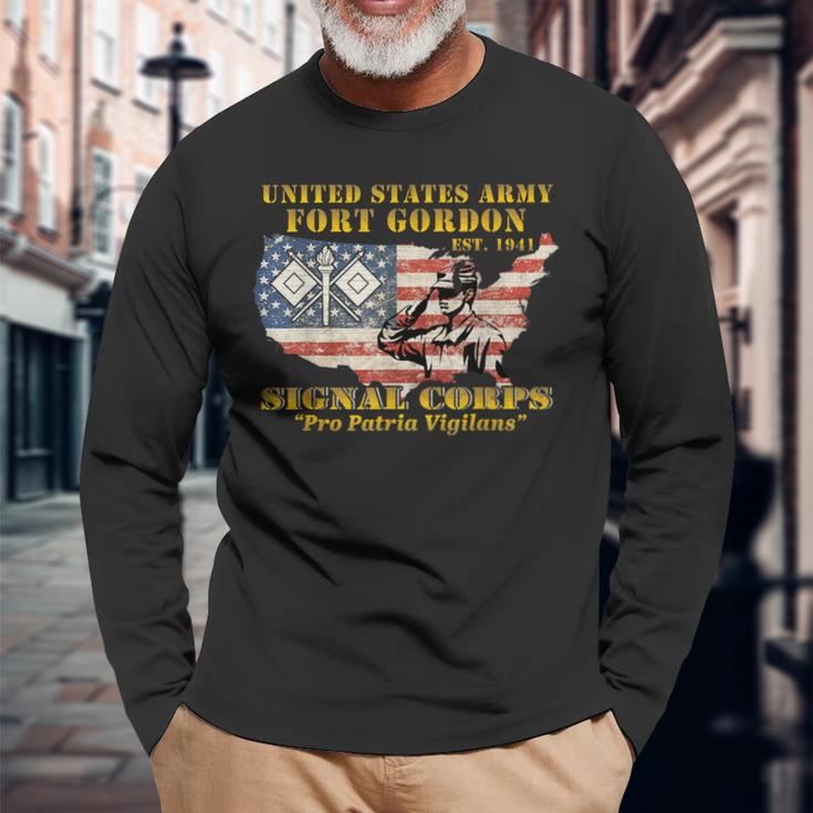 Fort Gordon Georgia Army Signal School Signal Corps Alumni Long Sleeve ...
