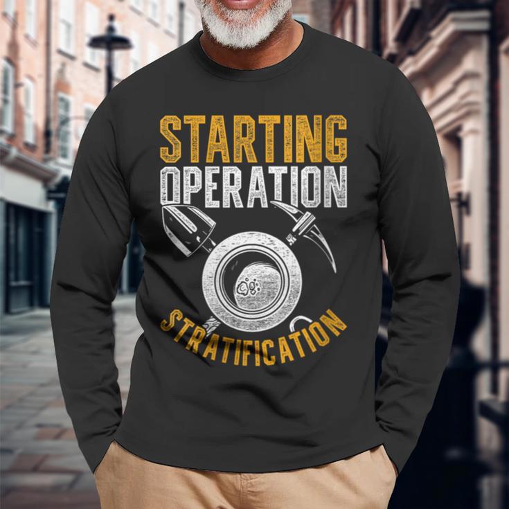 Gold Digging Prospector Starting Operation Stratification Long Sleeve T ...