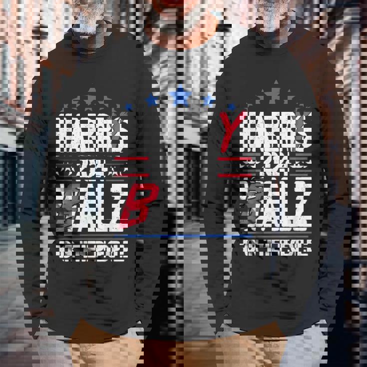 Harris Walz 24 Harry Balz 2024 Meme Democratics Vote Long Sleeve T ...