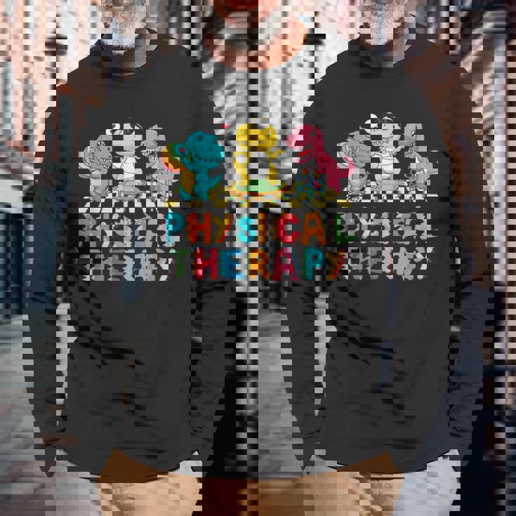 Pediatric Physical Therapist Cute Dinosaur Pt Pta Therapy Long Sleeve T ...