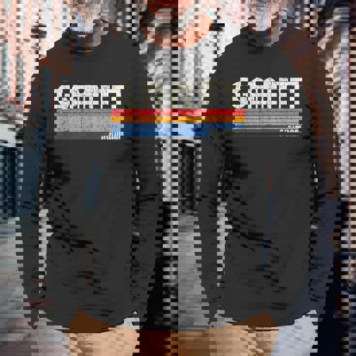 Retro Vintage 70S 80S Style Gantt Al Long Sleeve T-Shirt - Monsterry