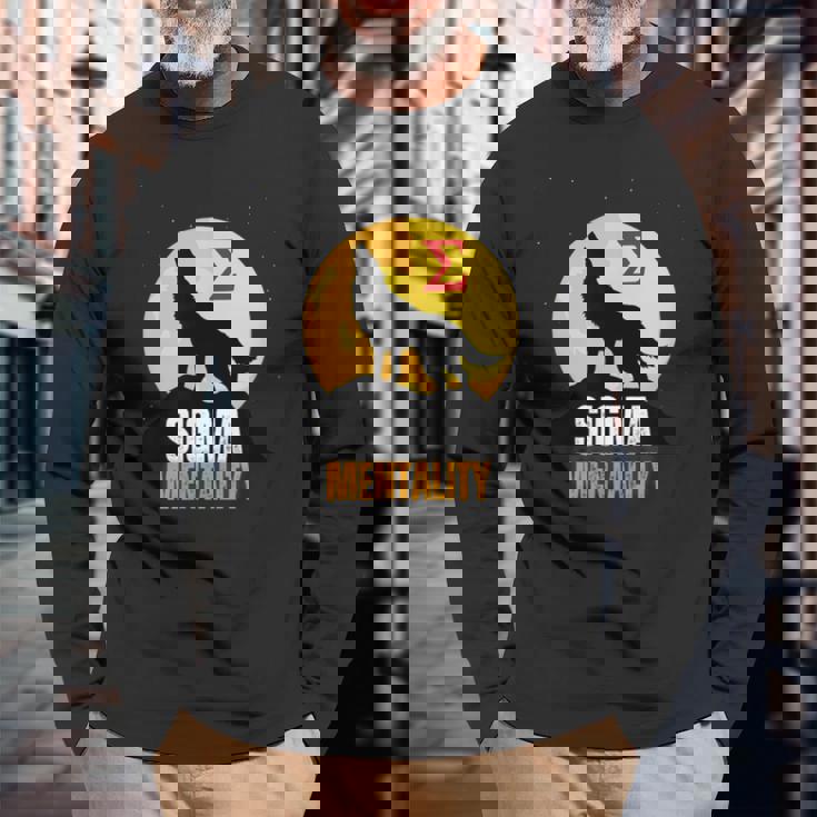 Sigma Male Loner Lone Wolf Sigma Mentality Long Sleeve T-Shirt - Monsterry