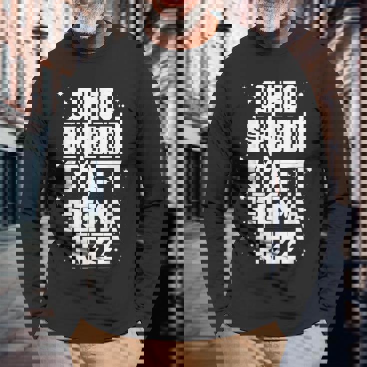 Skibidi Rizz Gyatt Ohio Sigma Rizzler Toilet Meme Long Sleeve T-Shirt ...