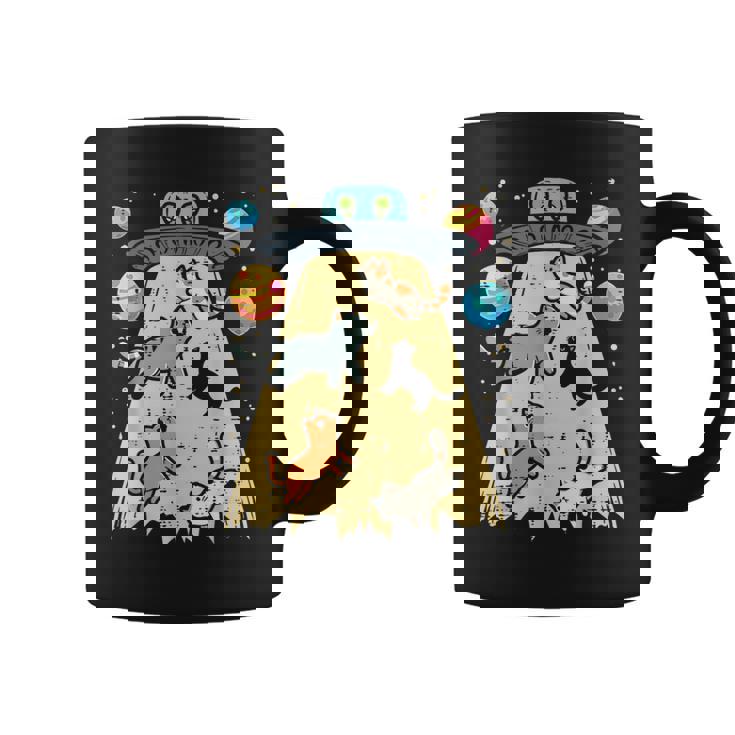 Alien Abduction Cats Ufo Flying Saucer Space Girls Kid Coffee Mug ...