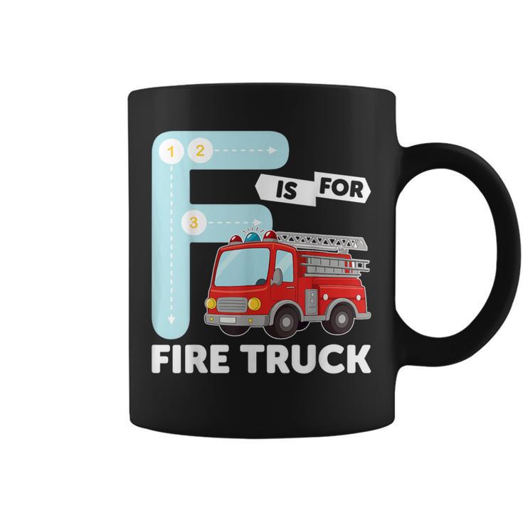 Alphabet Student F Is For Fire Truck Learning Abcs Teacher Coffee Mug ...