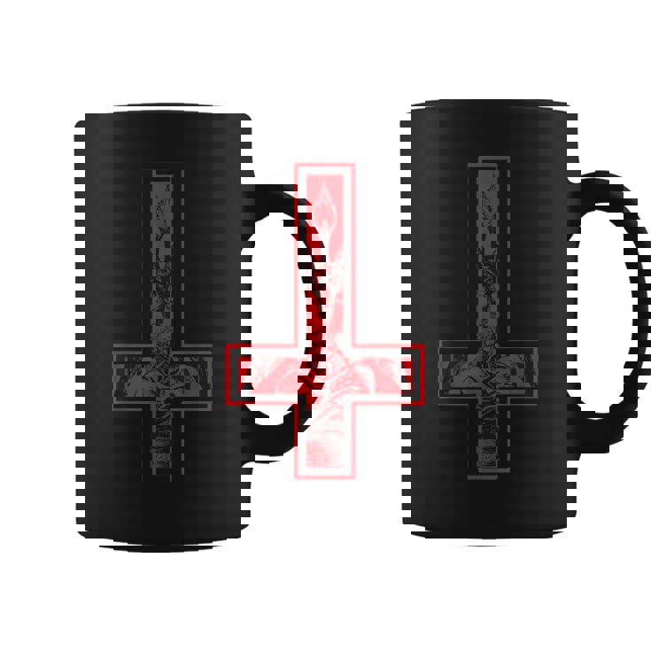 Baphomet Inverted Cross Occult Satanism Hail Satan Coffee Mug - Monsterry