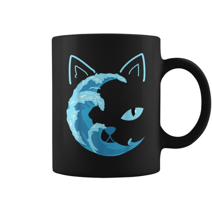 Blue Cats Wave For Kamala Blue Wave Of Cat Ladies Coffee Mug | Mazezy