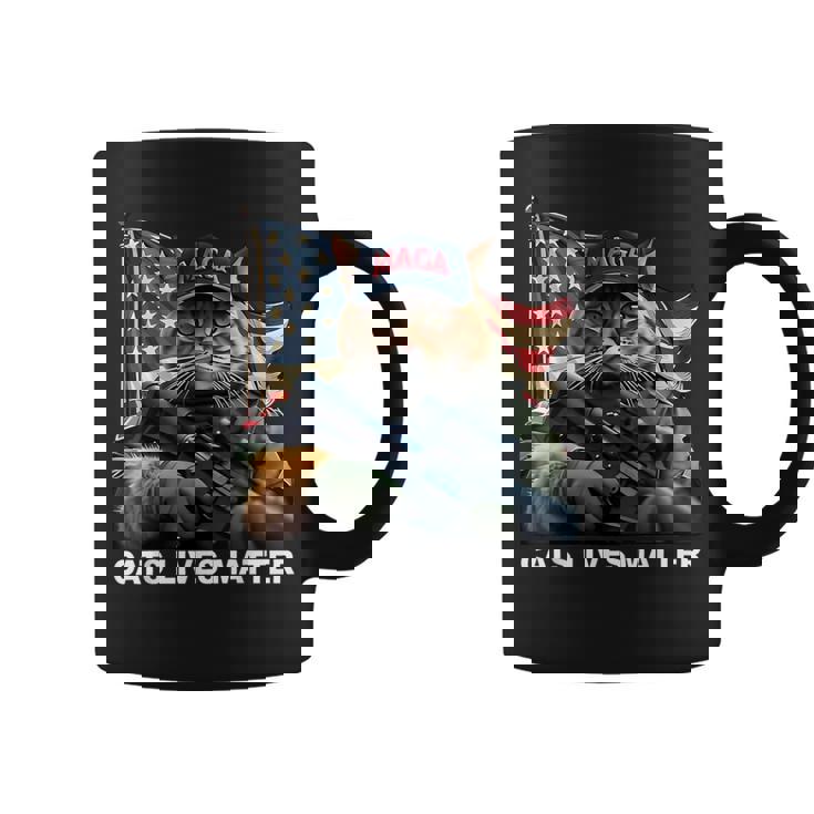 Cats Lives Matter Trump 2024 Cat Maga Coffee Mug | Mazezy