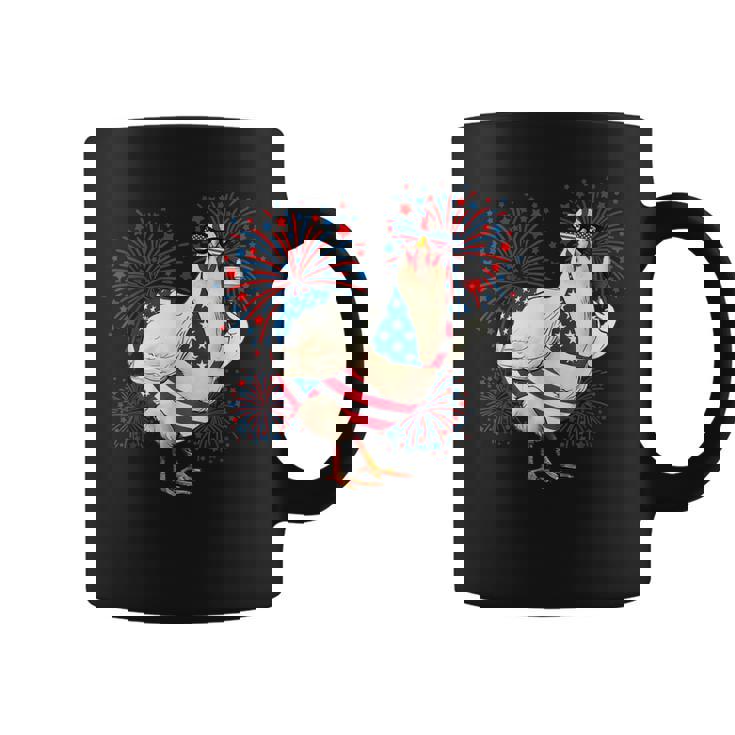 Chicken 4Th Of July Us Flag Patriotic Independence Day Coffee Mug | Mazezy