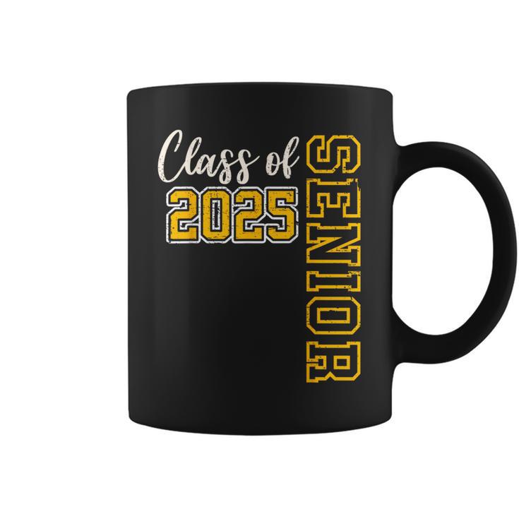 Class Of 2025 Senior 25 High School Graduation Black Gold Coffee Mug ...