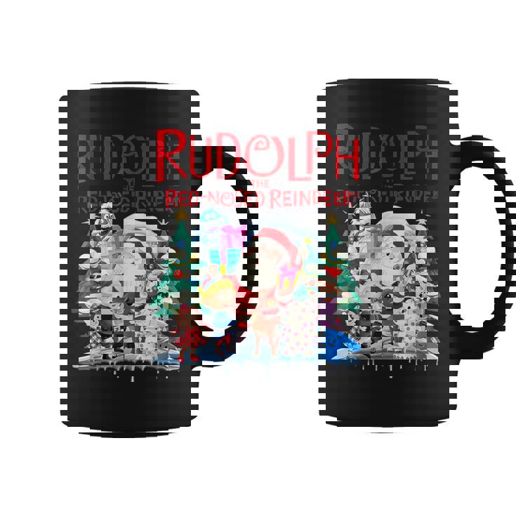 Cute Rudolph The Red Nosed Reindeer Christmas Xmas Coffee Mug | Mazezy