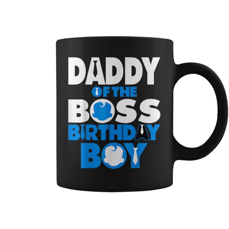 Daddy Of The Boss Birthday Boy Baby Decorations Coffee Mug | Mazezy