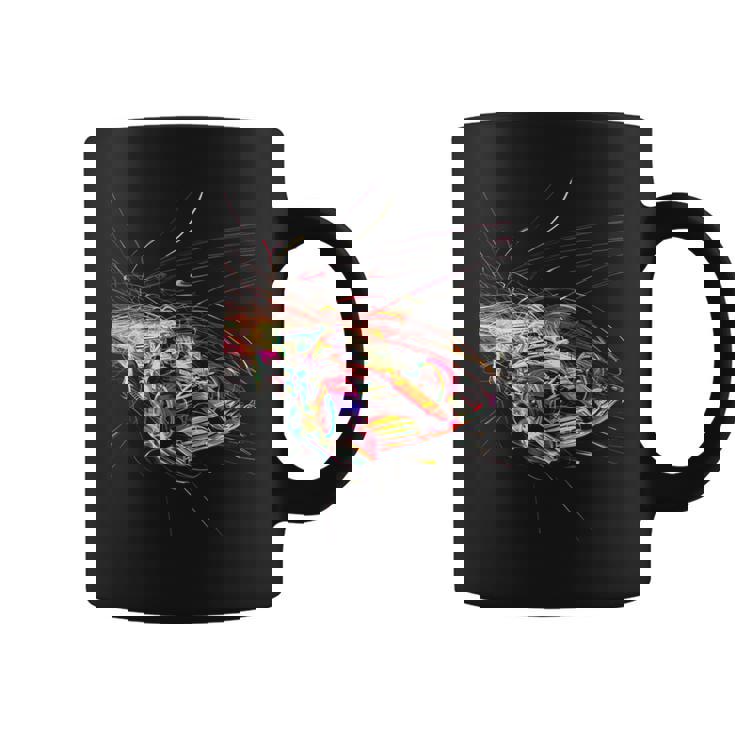 Formula Racing Open Wheel Race Car On Racing Track Coffee Mug - Monsterry
