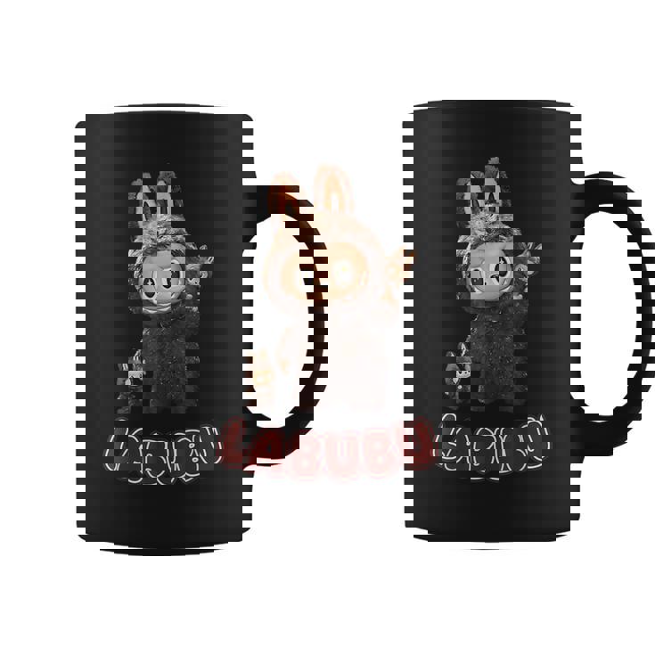 Brown Labubu Cute Labubu The Monsters Meme Coffee Mug | Mazezy