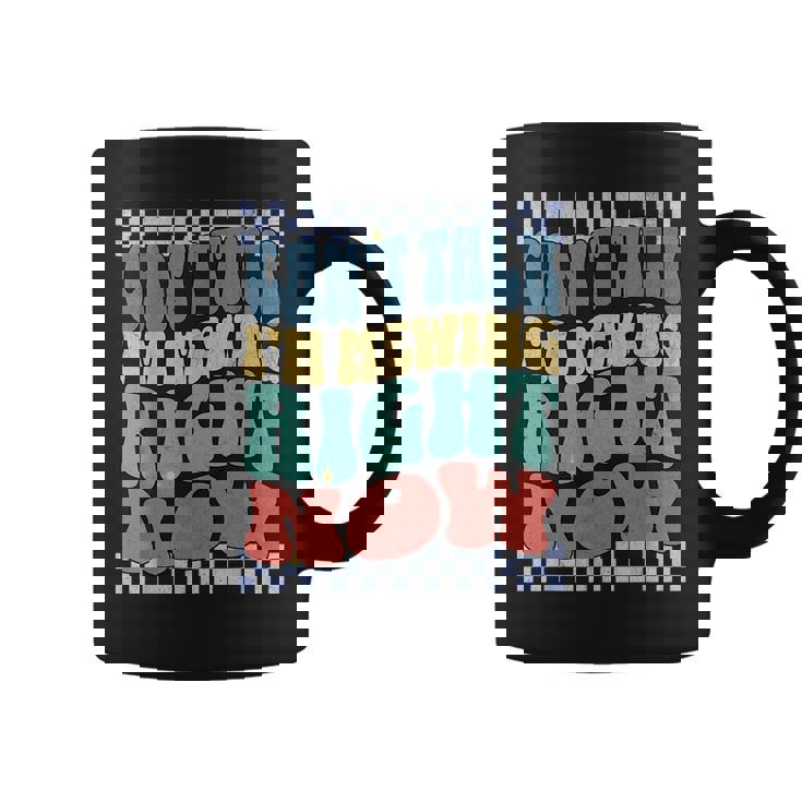 Can't Talk I'm Mewing Right Now Ironic Meme Brainrot Coffee Mug | Mazezy