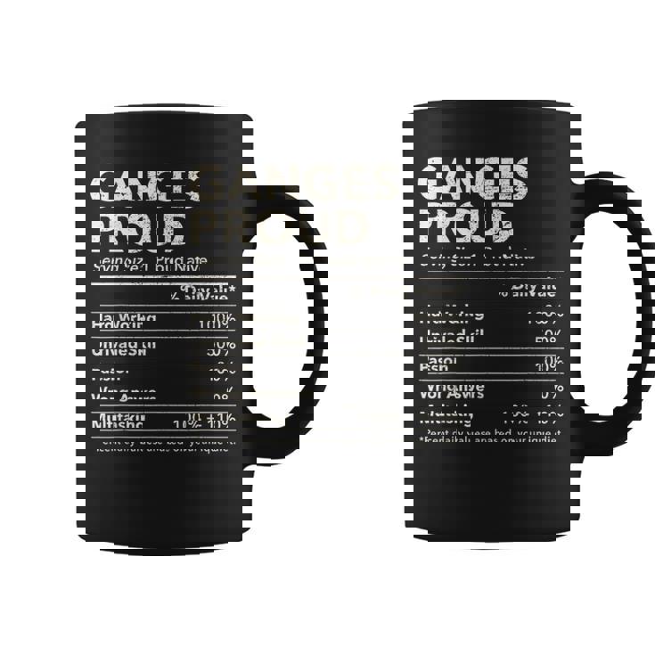 Ganges Ohio Proud Nutrition Facts Graphic Print Coffee Mug - Monsterry AU