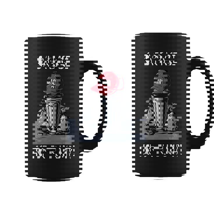 Garbage for Trump MAGA Hat Trash Can Graphic Print Coffee Mug - Monsterry