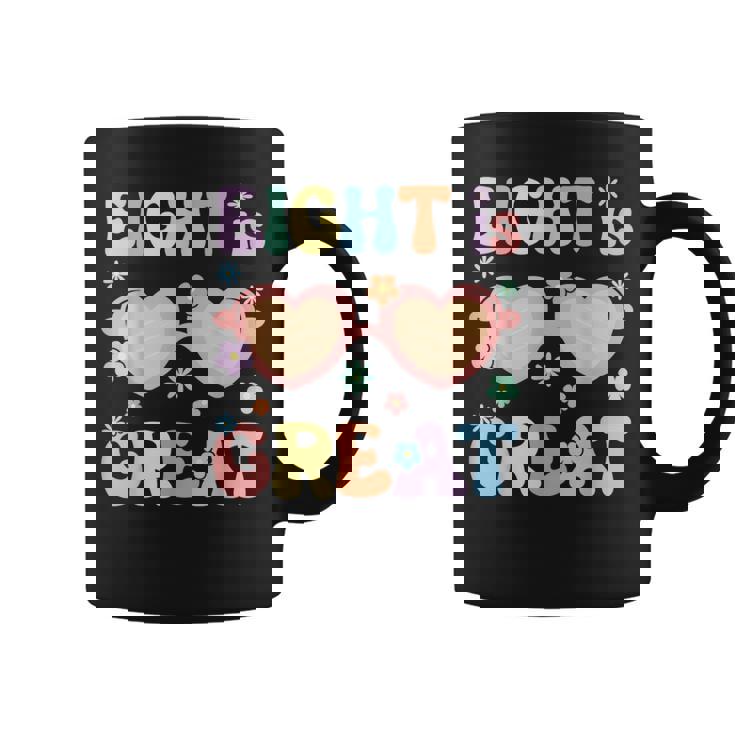 Groovy Eight Party 8 Is Great 8Th Birthday 8 Years Old Girls Coffee Mug ...