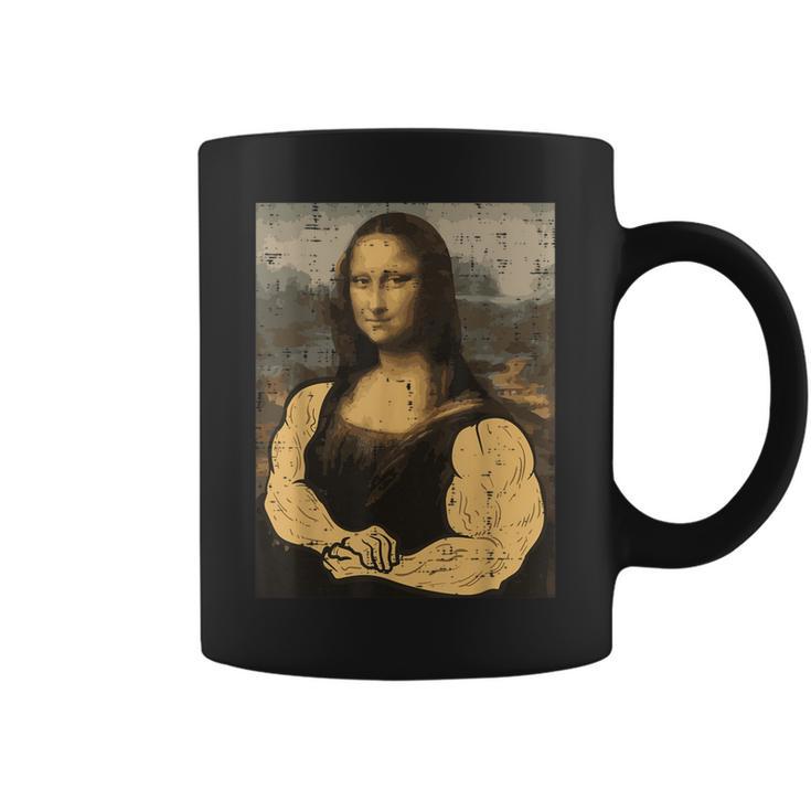 Gym Mona Lisa Muscle Fun Workout Fitness Bodybuilding Women Coffee Mug ...