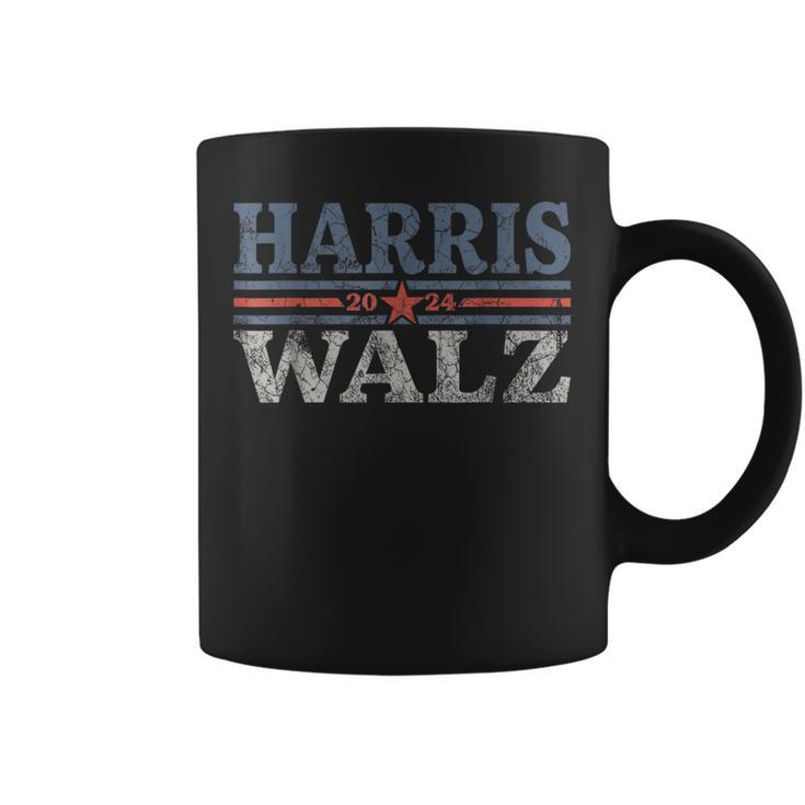 Harris Waltz-2024 Retro Stripe Kamala Harris Tim Waltz-24 Coffee Mug ...
