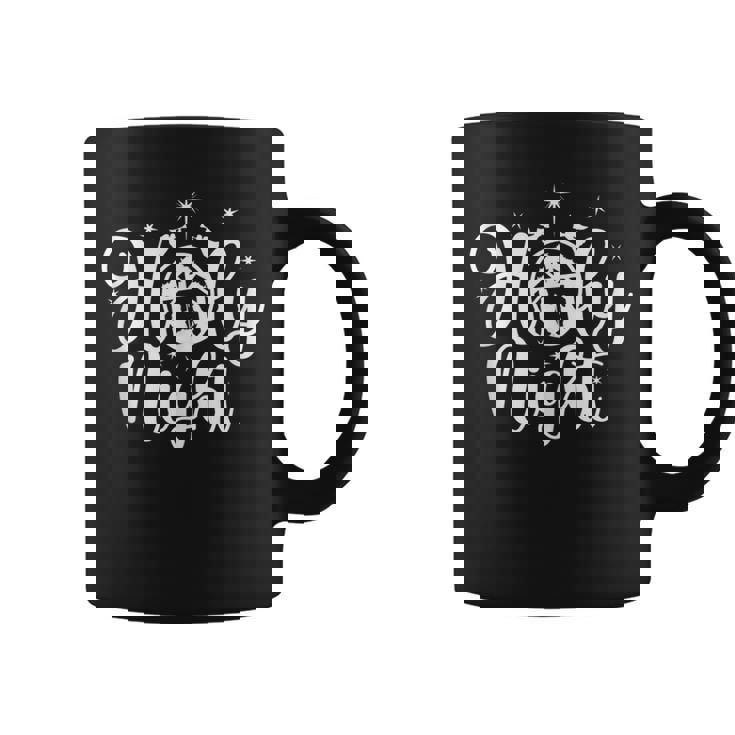 Holy Night Word Manger Religious Christmas Nativity Coffee Mug - Monsterry