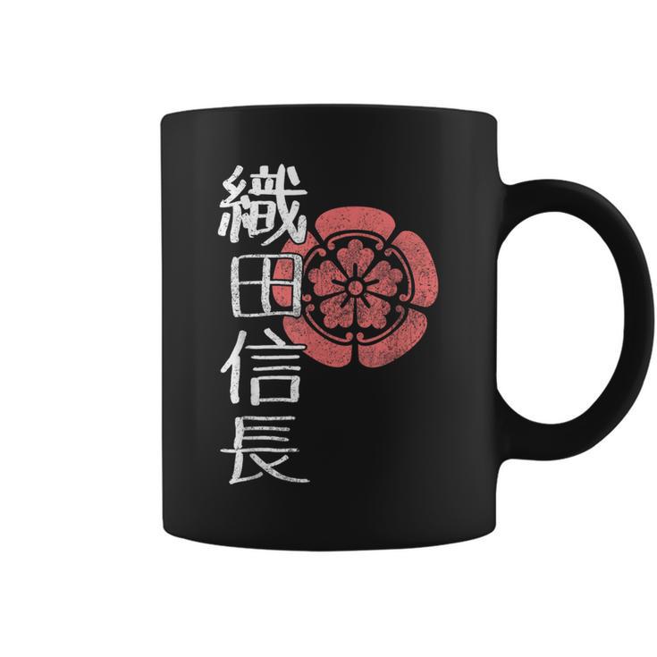 Japanese Samurai Warrior Demon Daimyo Oda Nobunaga Kamon Coffee Mug ...