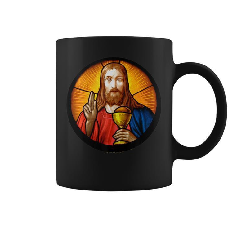 Jesus Holding Mass Last Supper Eucharist Holy Communion Coffee Mug ...