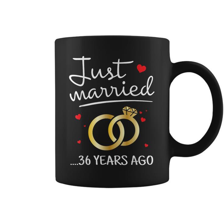 Just Married 36 Years Ago Couple 36Th Anniversary Coffee Mug - Monsterry