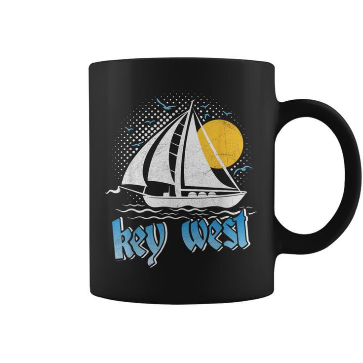 Key-West Florida Sunshine-State West Keys Sailboat Coffee Mug - Monsterry