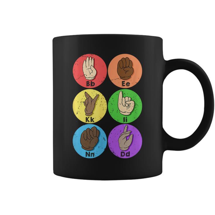 Be Kind Sign Language ASL Teachers Interpreter Graphic Print Coffee Mug ...