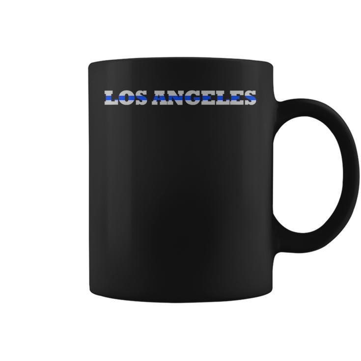Los Angeles Thin Blue Line Police Officer Lapd Coffee Mug - Monsterry