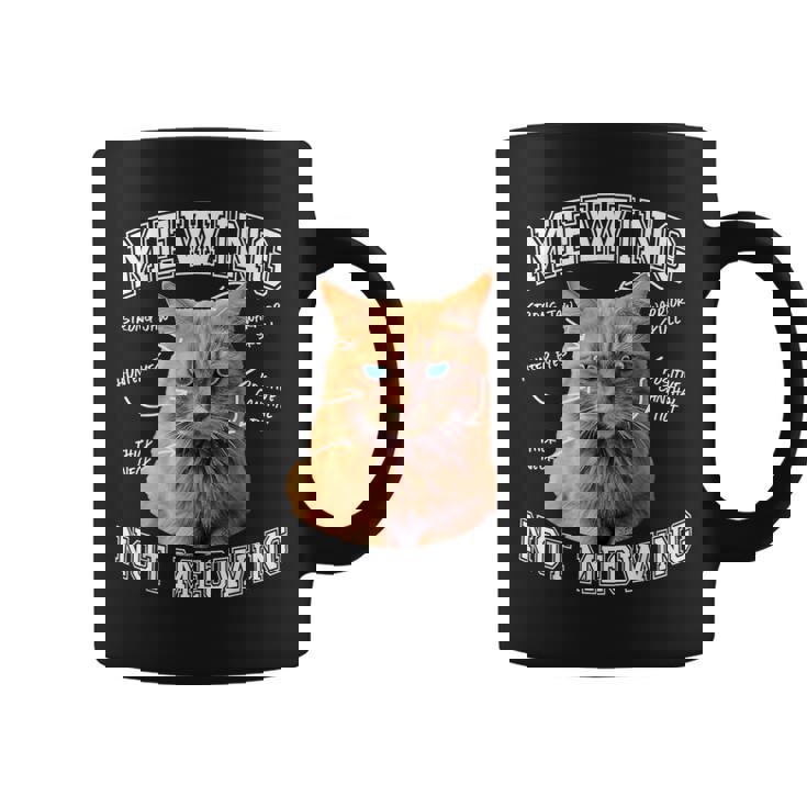 Mewing Not Meowing Cat Meme Looksmax Cat Joke Coffee Mug - Monsterry