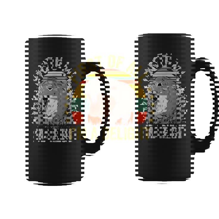 Moo-Deng First Of All I'm A Delight Vintage Angry Moo Deng T-shirt ...