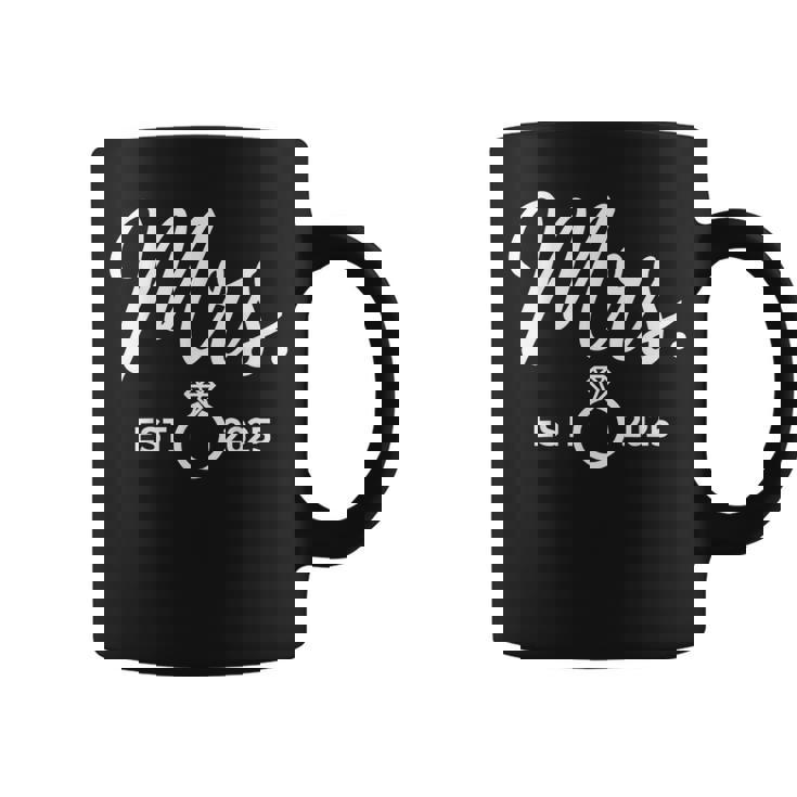 Mrs Est 2025 Just Married Wedding Couples Mr & Mrs Bride Graphic Print ...