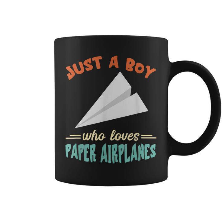 Paper Airplane Just A Boy Aircraft Paper Plane Aviation Coffee Mug ...