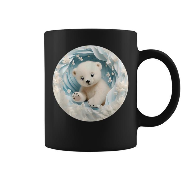 Polar Bear Arctic Ocean White Winter Bear Snow Coffee Mug - Monsterry