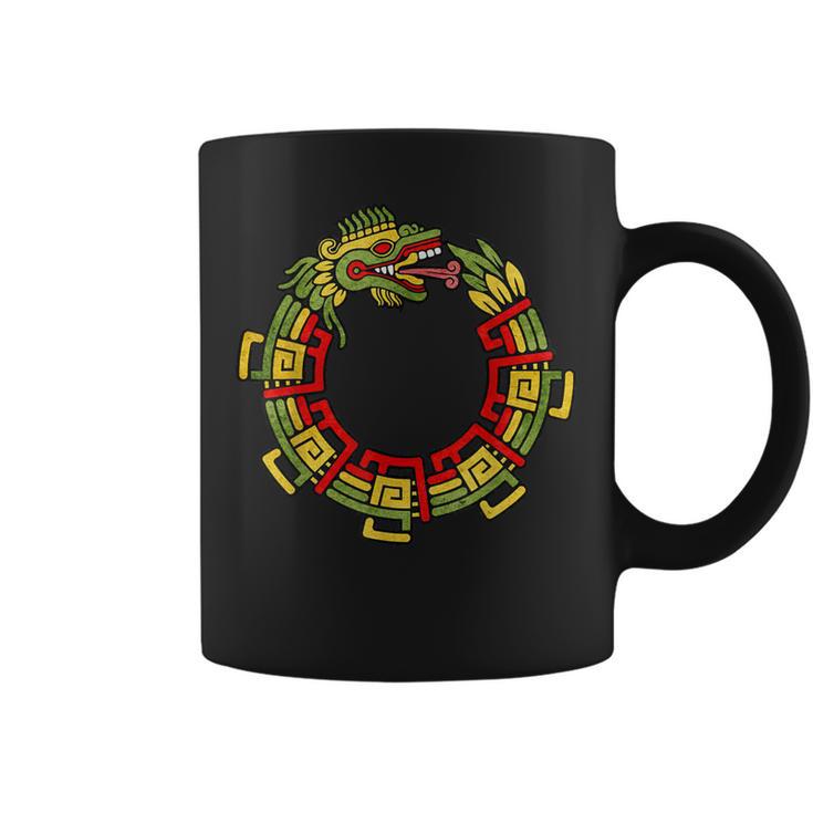 Quetzalcoatl Ouroboros Azteca Serpiente Maya Inca Tolteca Taza de café ...
