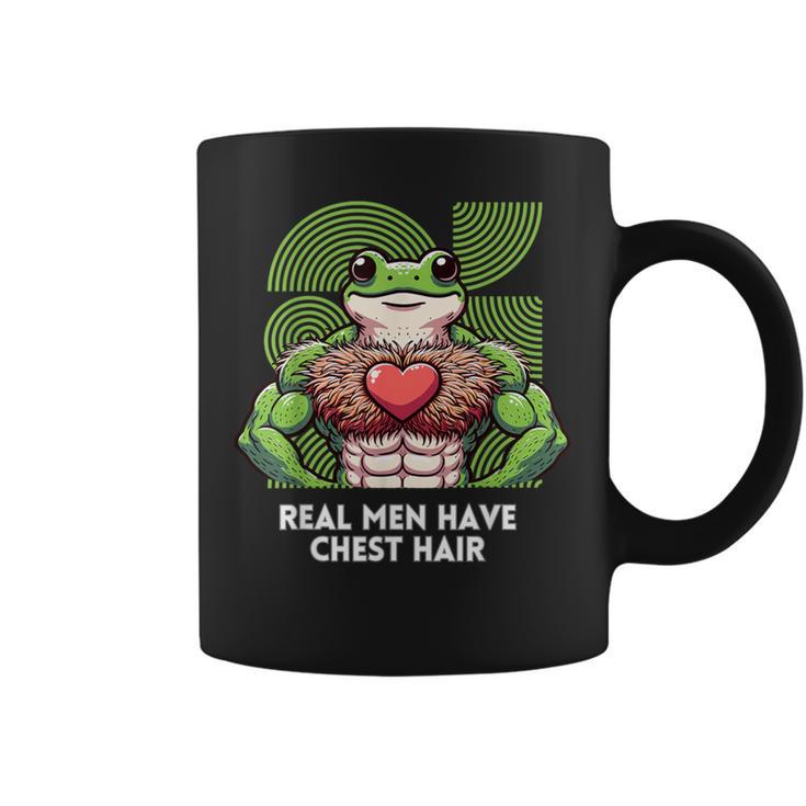 Real Have Chest Hair Muscular Frog With Heart Coffee Mug - Monsterry