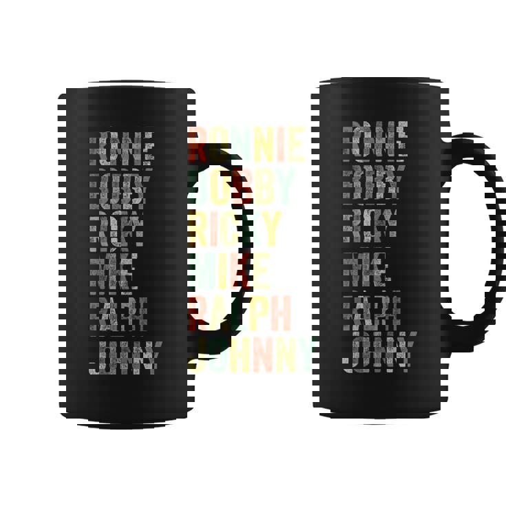 Ronnie Bobby Ricky Mike Ralph Johnny Hip Hop Eighties Coffee Mug ...