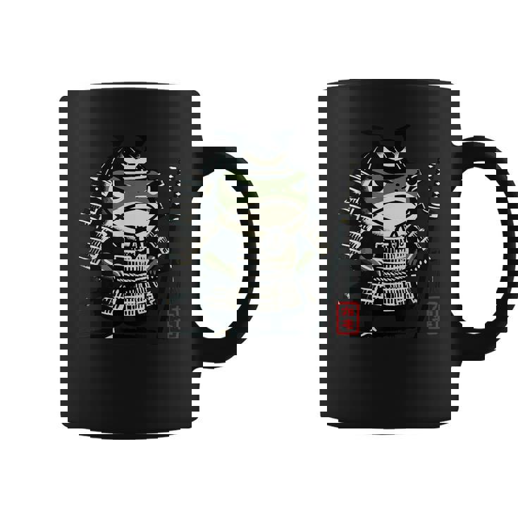 Samurai Grumpy Frog Matsumoto Hoji Style Coffee Mug - Monsterry