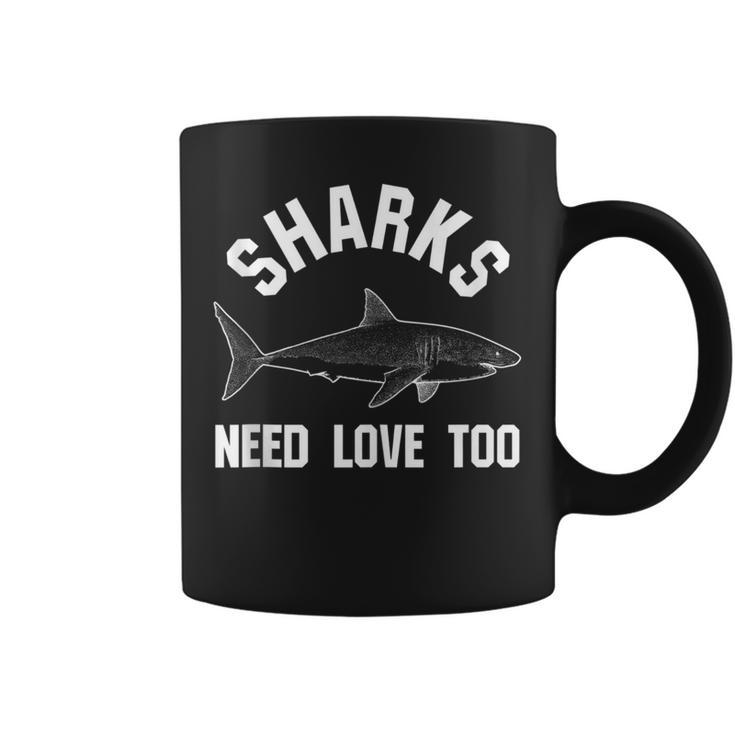 Sharks Need Love Too Shark Conservation Surf Coffee Mug - Monsterry