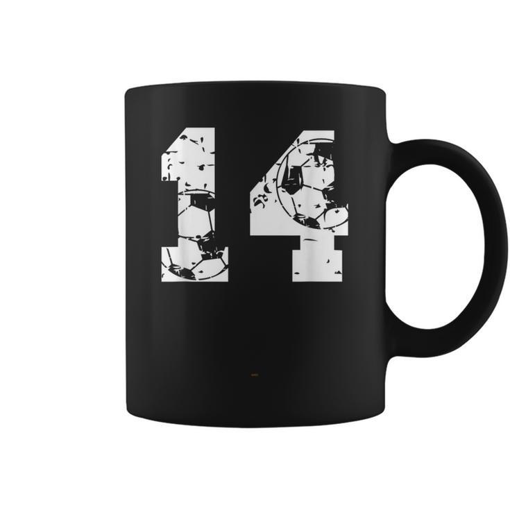 Soccer 14Th Birthday 14 Years Old Ball Number Kid Boy Coffee Mug ...