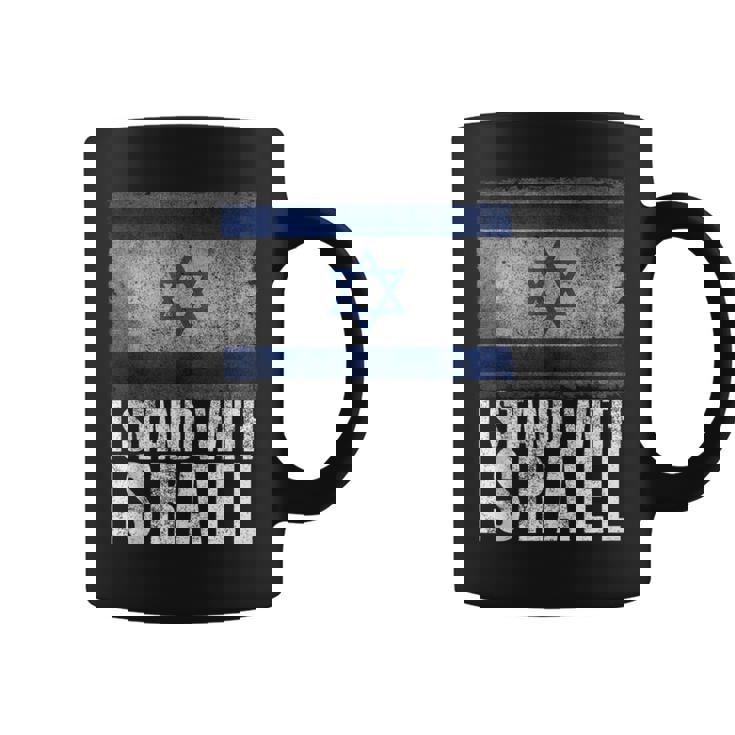 I Stand With Israel Jewish Heritage Israeli Flag Coffee Mug - Monsterry