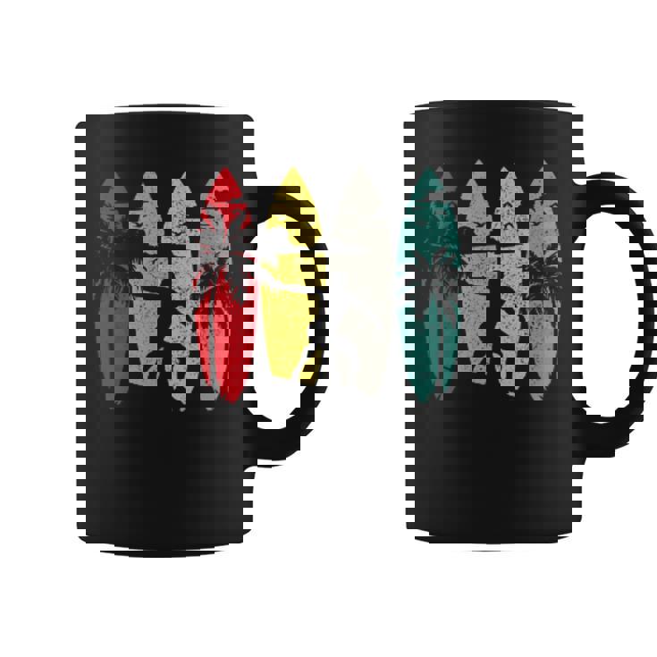 Surfer Surfboard Vintage Surfing Beach Summer Surf Coffee Mug - Seseable